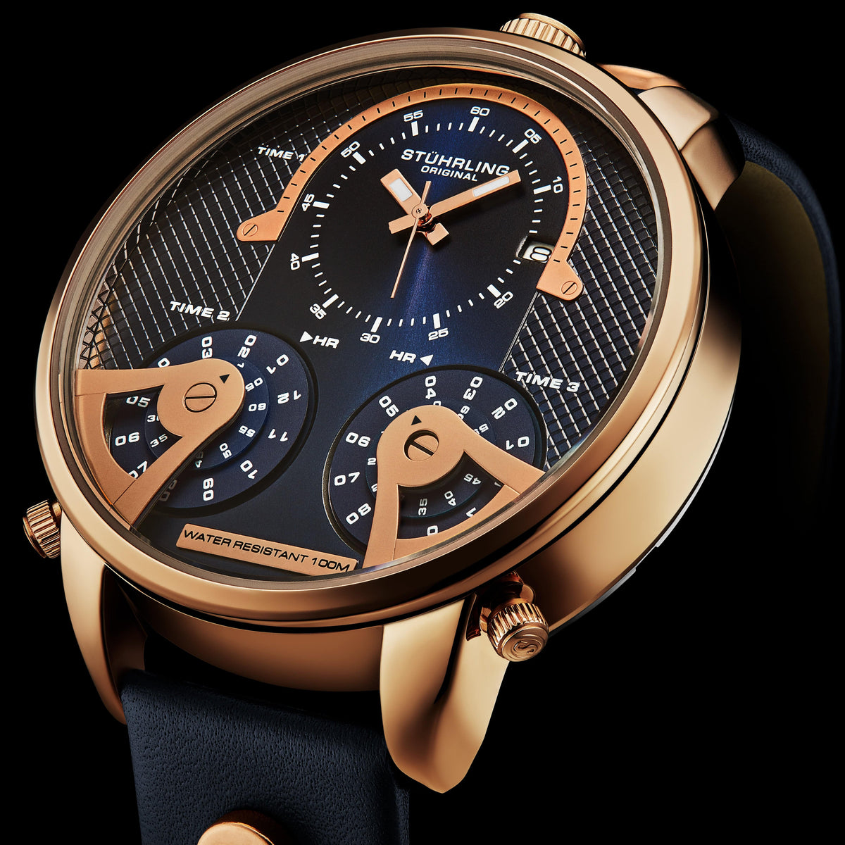 TerraTime Triple-Time Quartz 50mm – Stührling